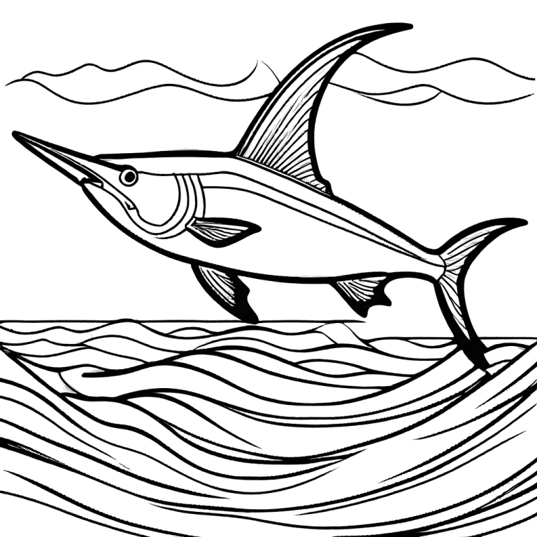 Swordfish coloring page Lulu Pages