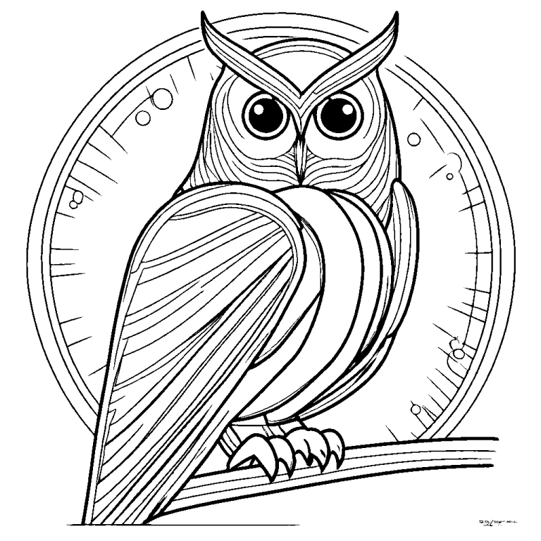 Simple owl outline Lulu Pages