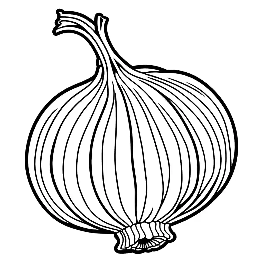 Basic onion outline coloring page Lulu Pages