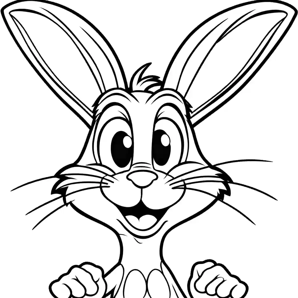 Bugs bunny waving hello coloring page Lulu Pages