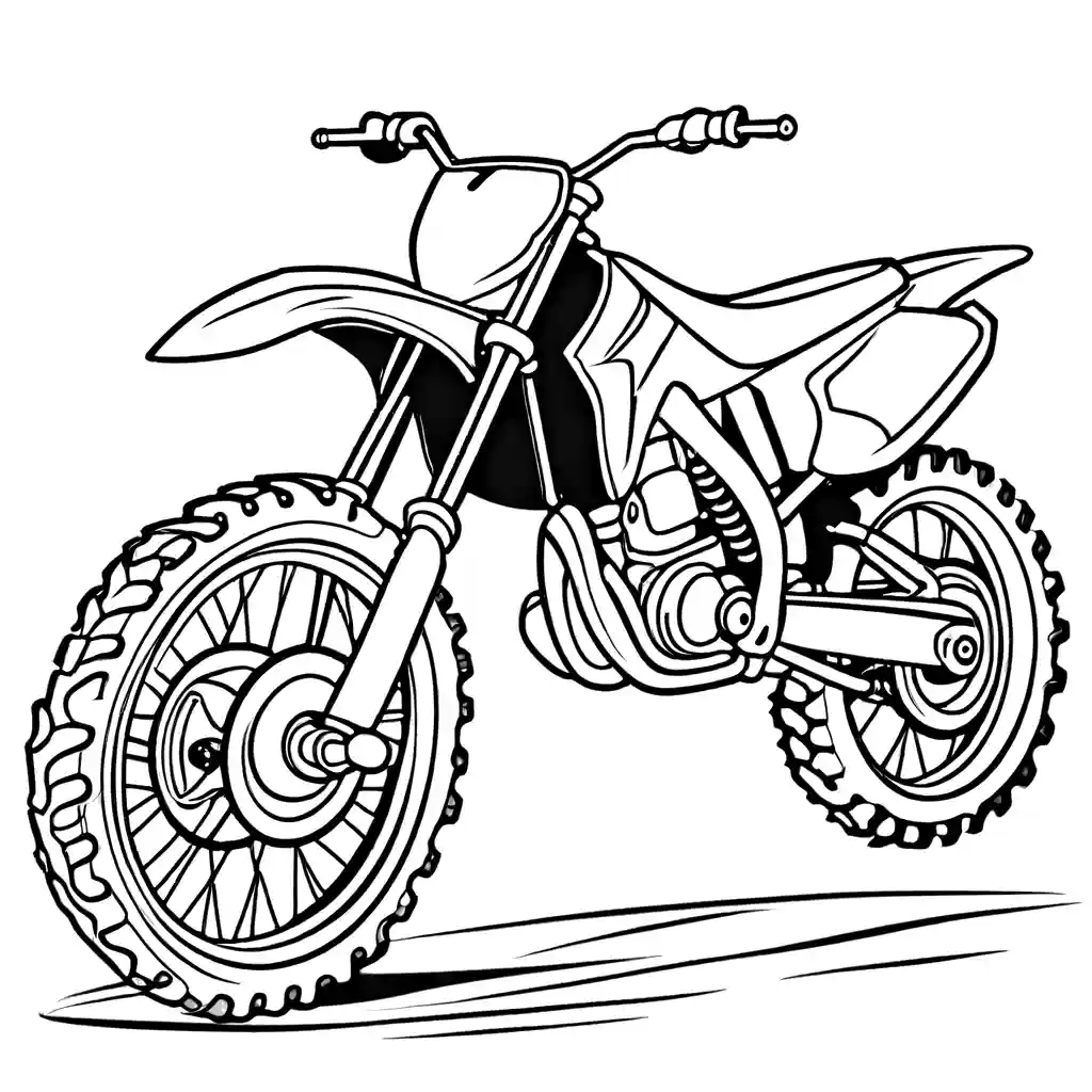 Cartoon dirt bike coloring page Lulu Pages