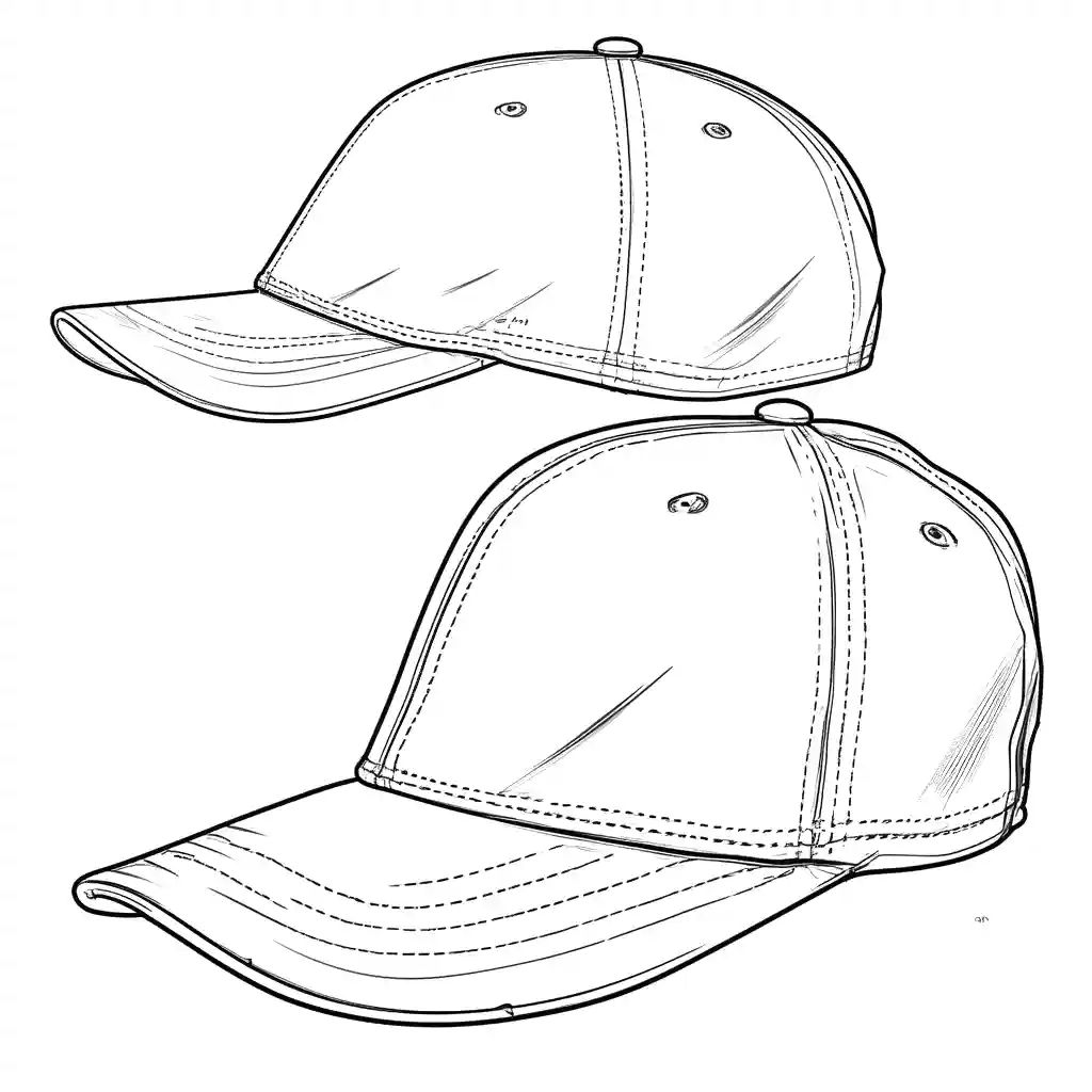 Classic baseball cap coloring page Lulu Pages