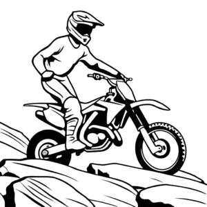 Detailed dirt bike for coloring Lulu Pages