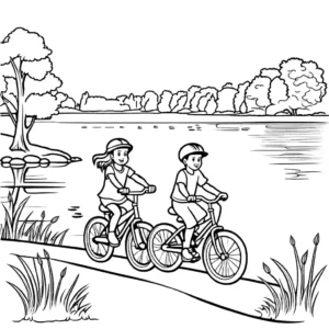 Classic bicycle coloring page with basket Lulu Pages