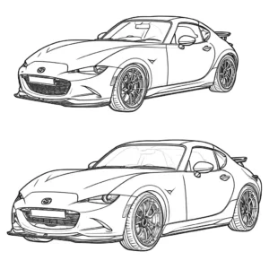 Sporty mazda car coloring page Lulu Pages