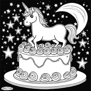 13 Free Unicorn Cake Coloring Pages | Lulu Pages 🎨