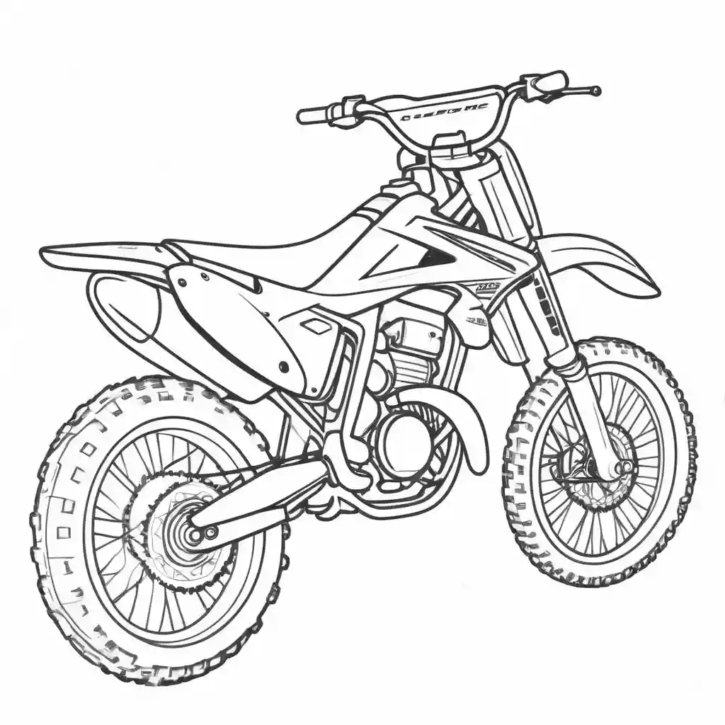 Side view dirt bike coloring page Lulu Pages