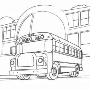 Cartoon school bus coloring page Lulu Pages