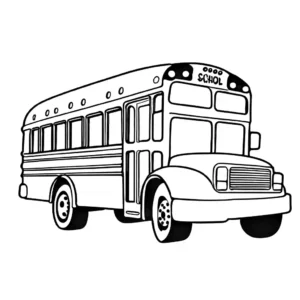 Cartoon school bus coloring page Lulu Pages