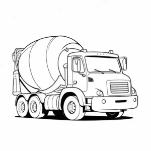 Construction vehicle cement truck coloring Lulu Pages