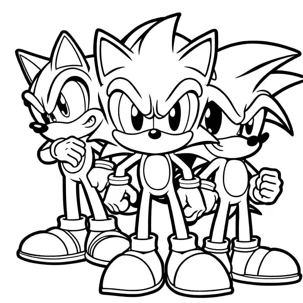 Sonic the hedgehog and tails duo coloring page Lulu Pages