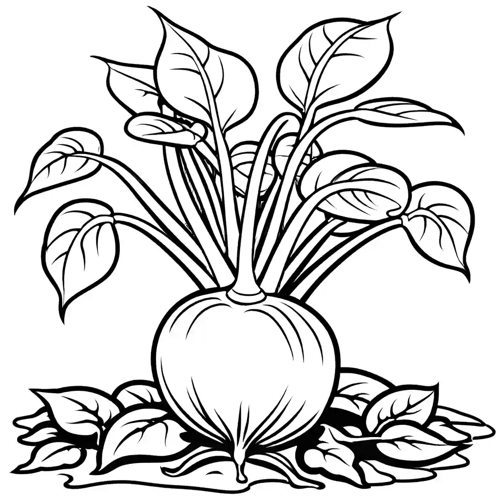 Underground radish coloring page Lulu Pages