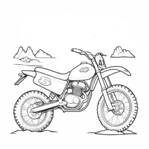 Detailed dirt bike for coloring Lulu Pages