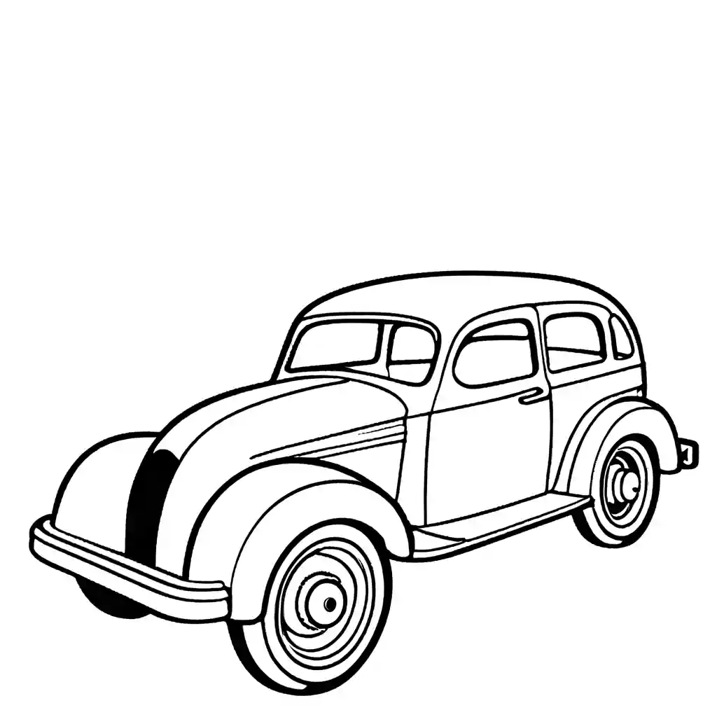 Classic toy car coloring page Lulu Pages
