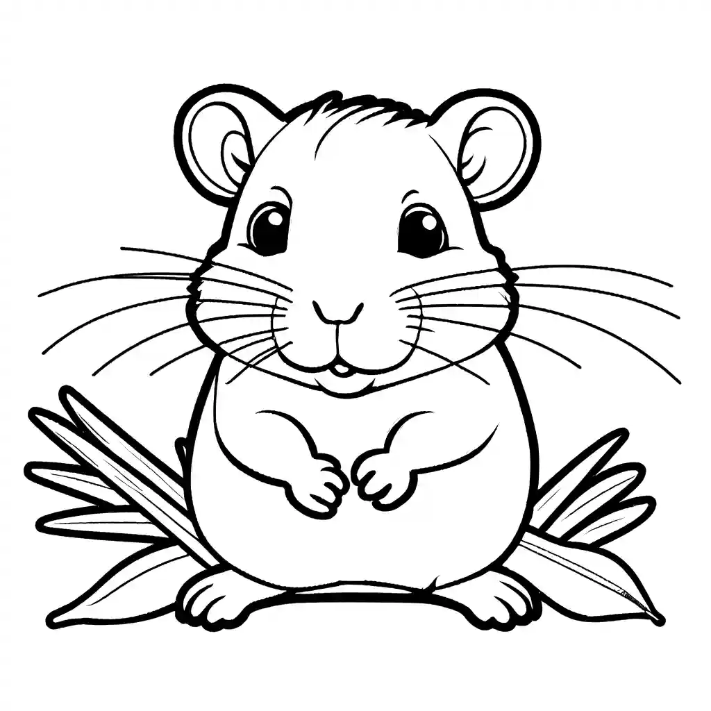Hamster coloring page Lulu Pages