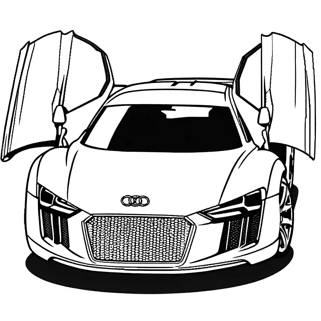 Audi sports car coloring page Lulu Pages