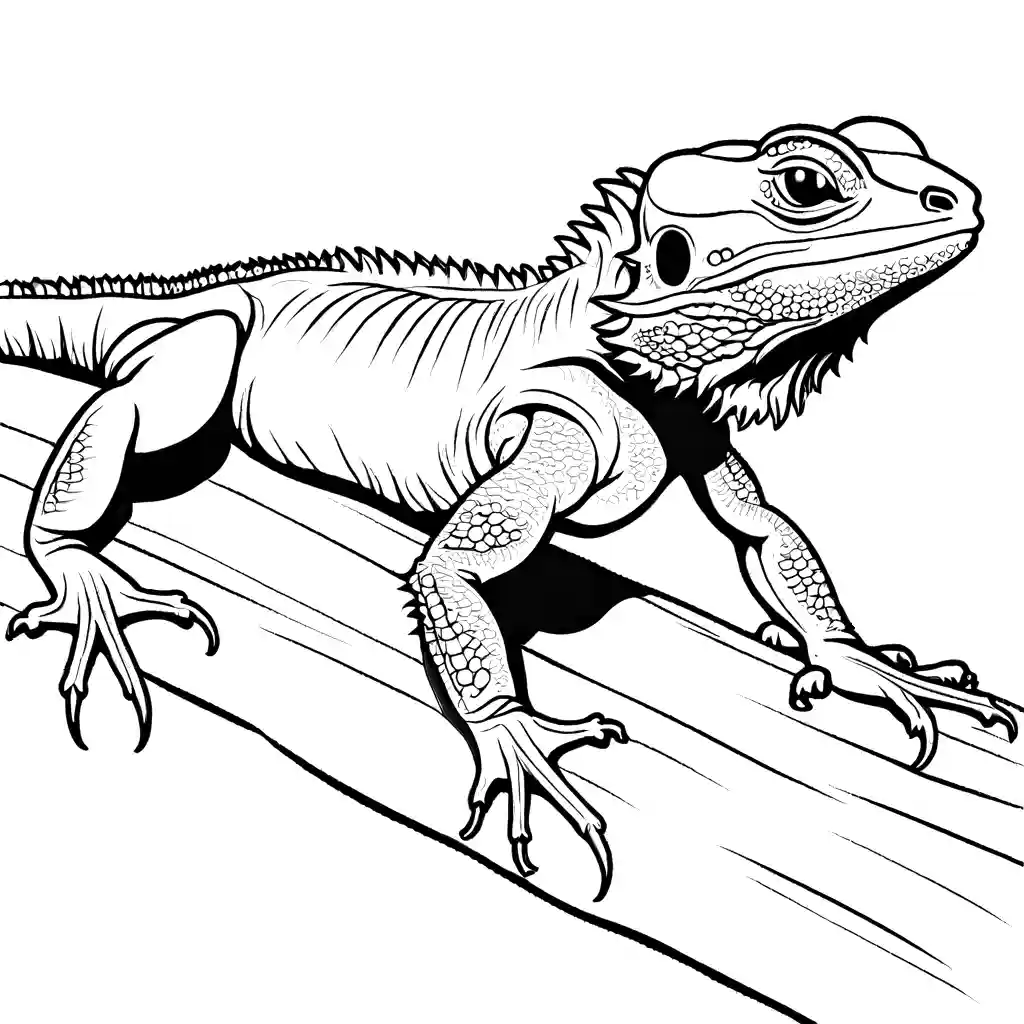 Bearded dragon coloring page Lulu Pages