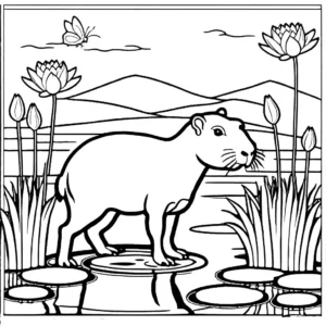 100+ Printable Capybara Coloring Pages for Free • Lulu Pages