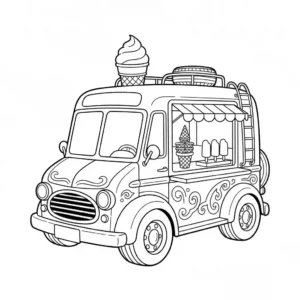 Magical ice cream truck coloring page Lulu Pages