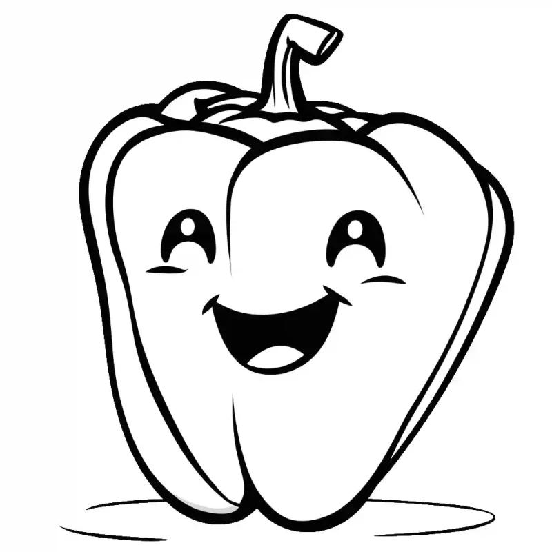 Cartoon pepper coloring page Lulu Pages