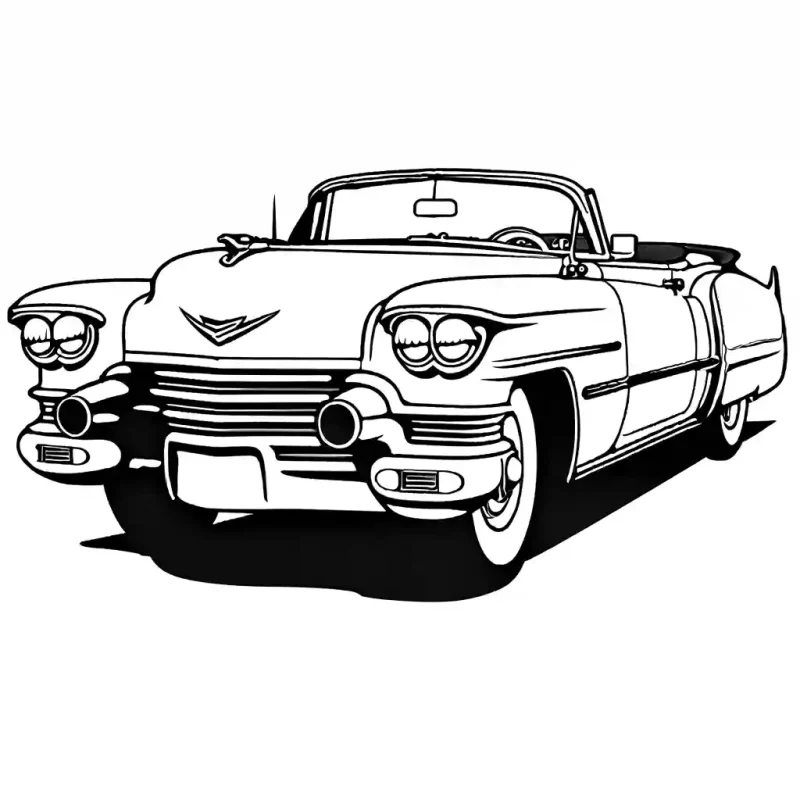 Vintage cadillac coloring page Lulu Pages